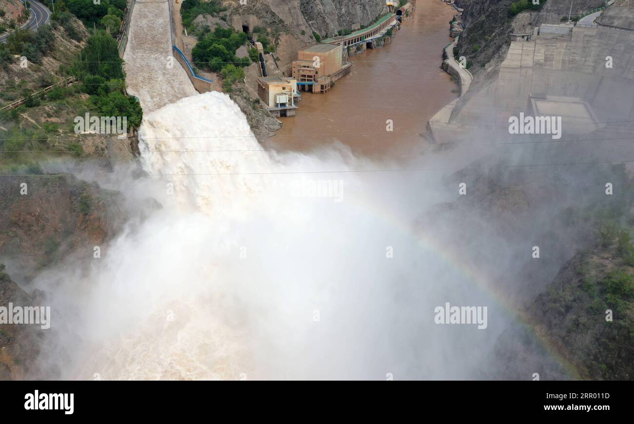 200721 -- LANZHOU, July 21, 2020 -- Aerial photo taken on July 21, 2020 ...