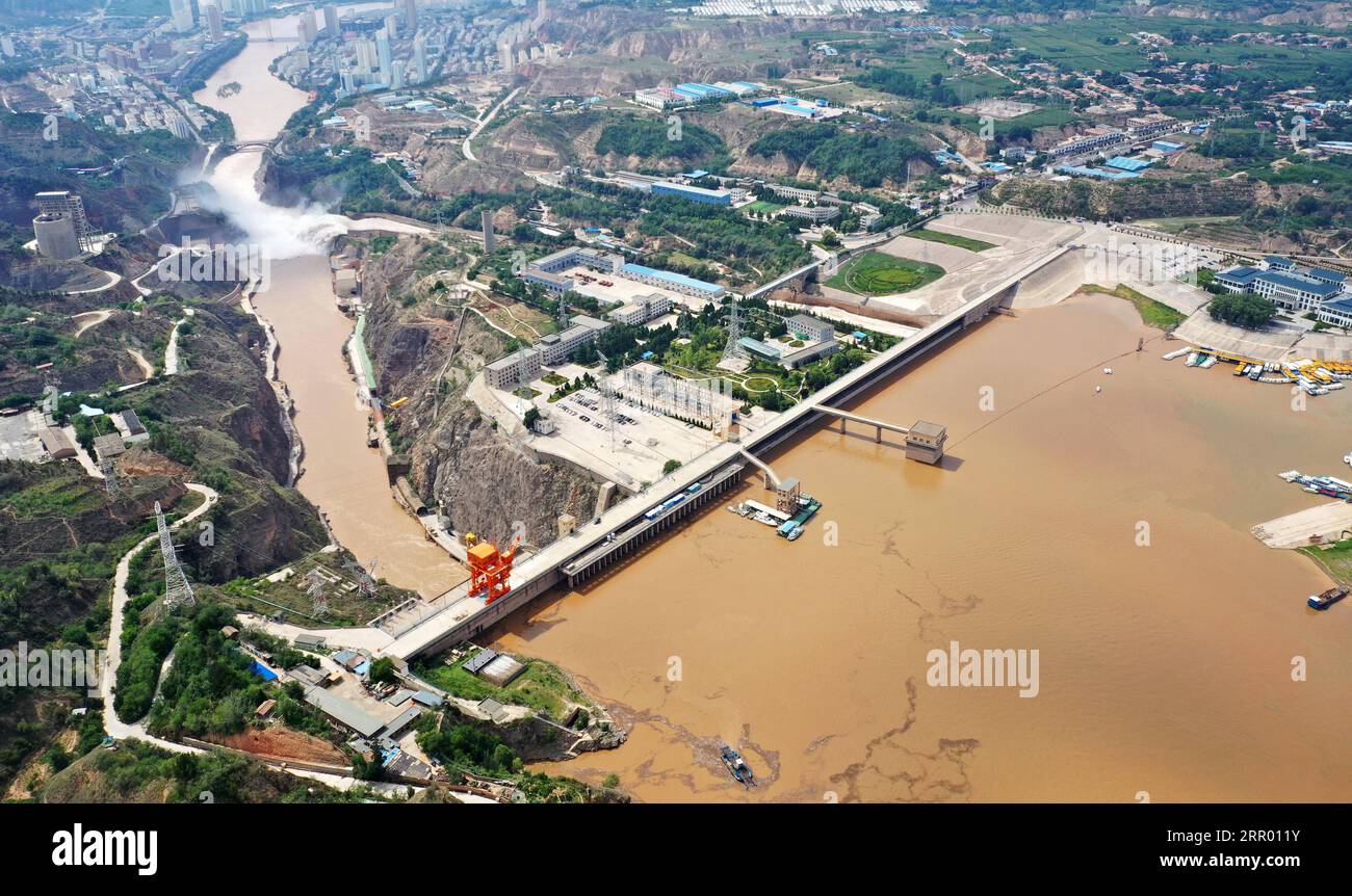 200721 -- LANZHOU, July 21, 2020 -- Aerial photo taken on July 21, 2020 ...