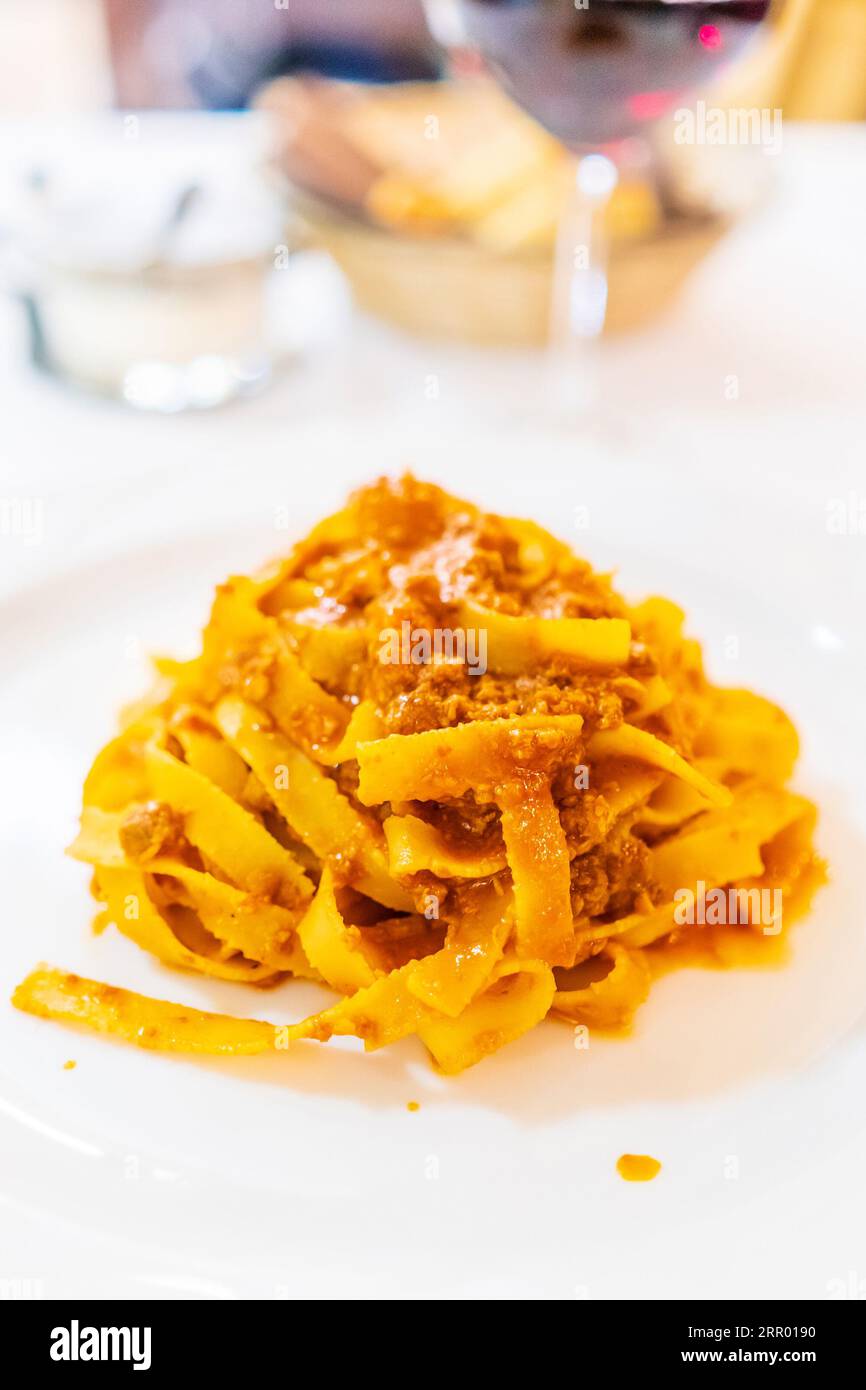 Traditional style Spaghetti bolognese in Bologna Italy Stock Photo - Alamy