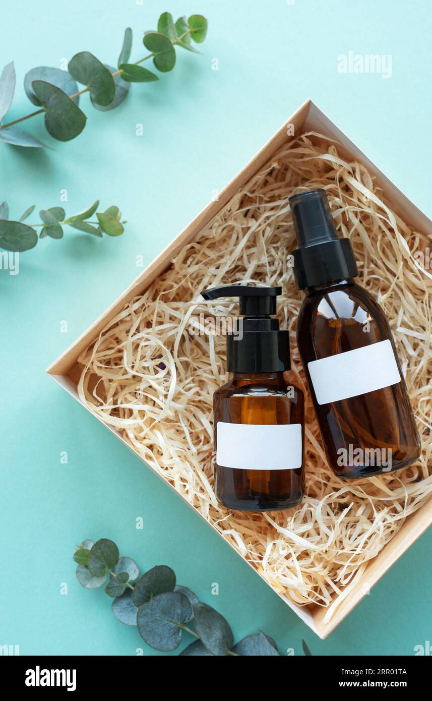 Beauty Subscription Box. Open Gift Box With Natural Cosmetic Products ...