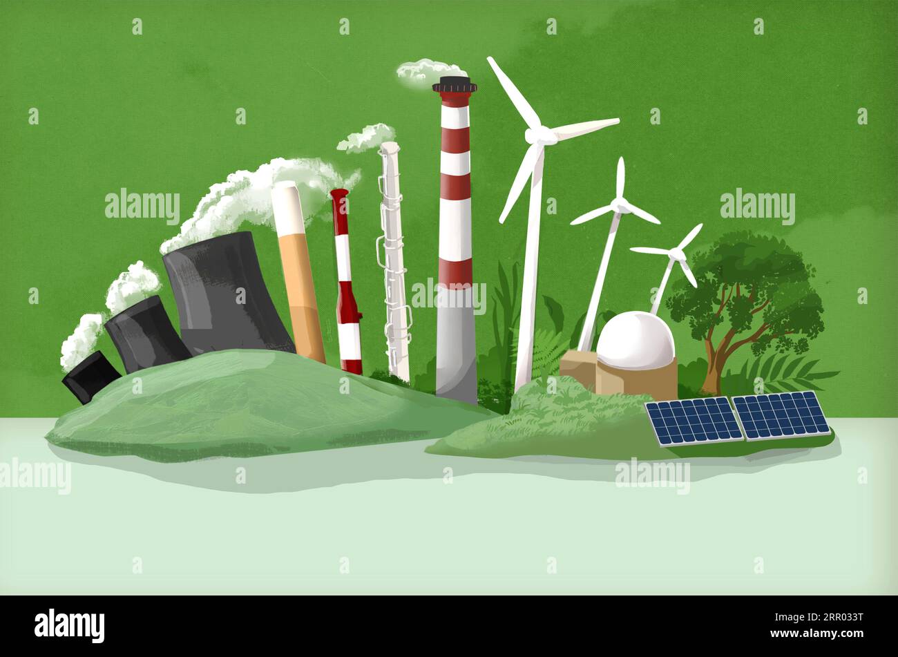 Energy transition, conceptual illustration Stock Photo - Alamy
