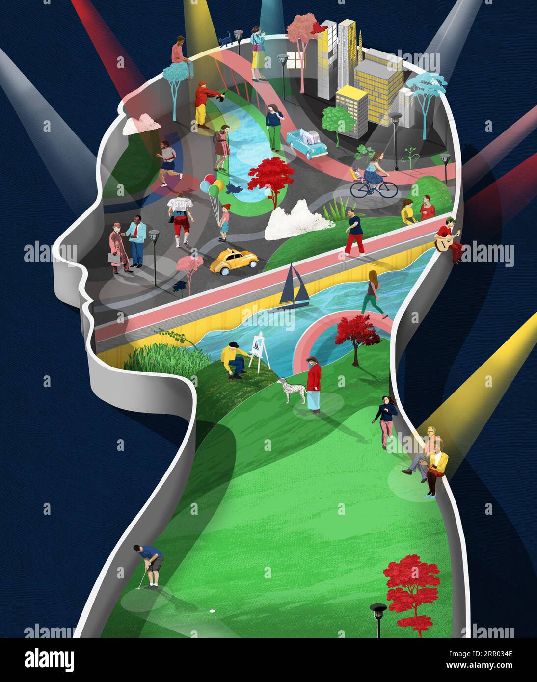 Society, conceptual illustration Stock Photo - Alamy