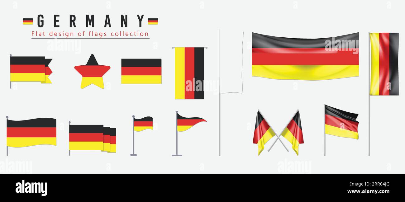 Germany flag, flat design of flags collection Stock Vector Image & Art ...
