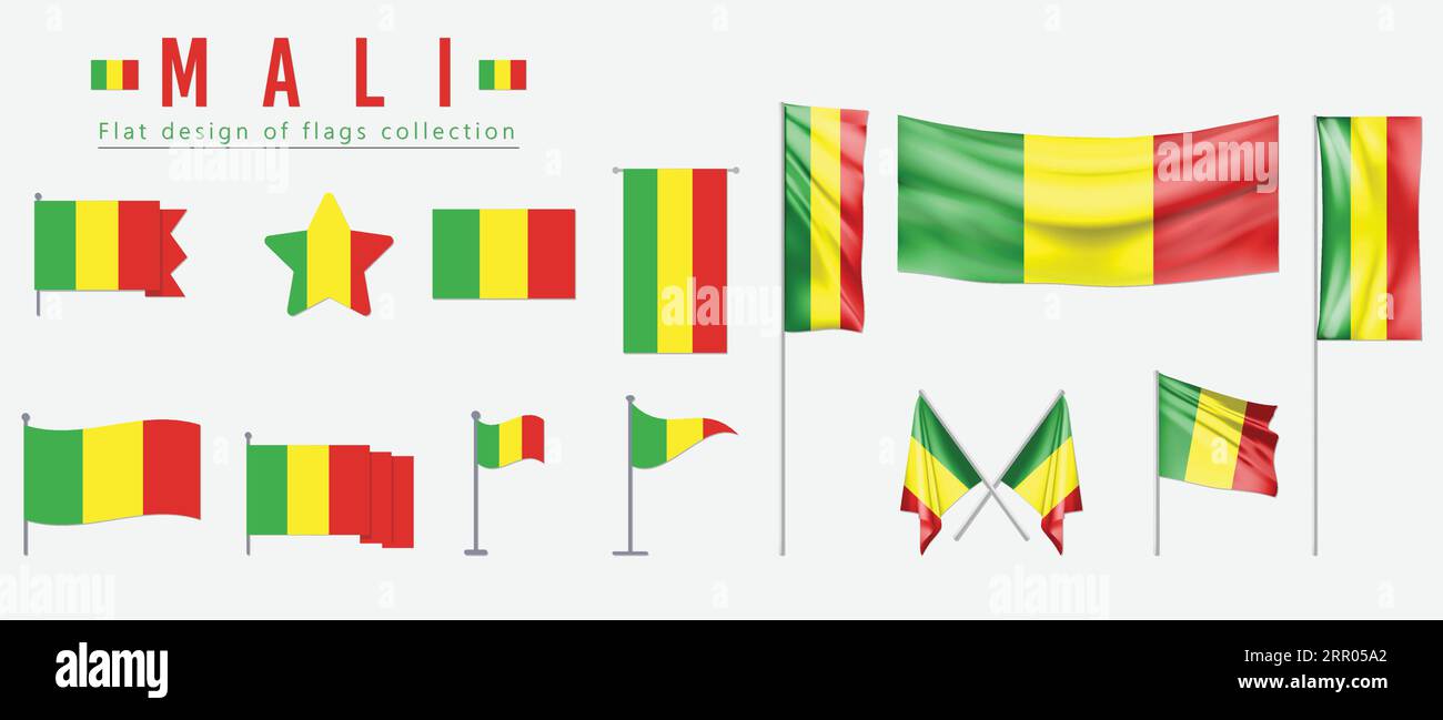 Mali flag, flat design of flags collection Stock Vector Image & Art - Alamy