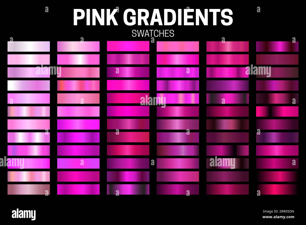 Pink Color Gradient Collection of Swatches Stock Vector Image & Art - Alamy