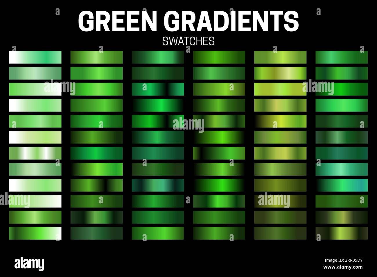 Green Color Gradient Collection of Swatches Stock Vector Image & Art ...