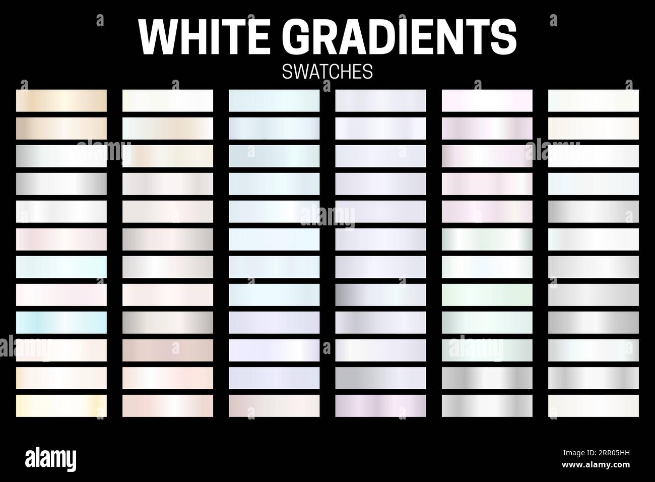 White Color Gradient Collection of Swatches Stock Vector Image & Art ...