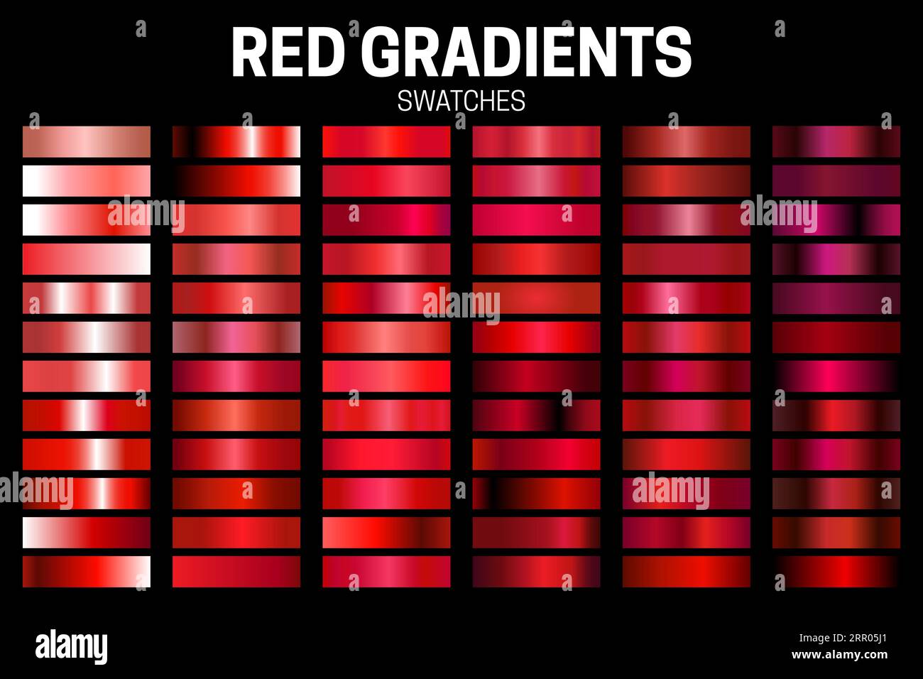 Red Color Gradient Collection of Swatches Stock Vector Image & Art - Alamy