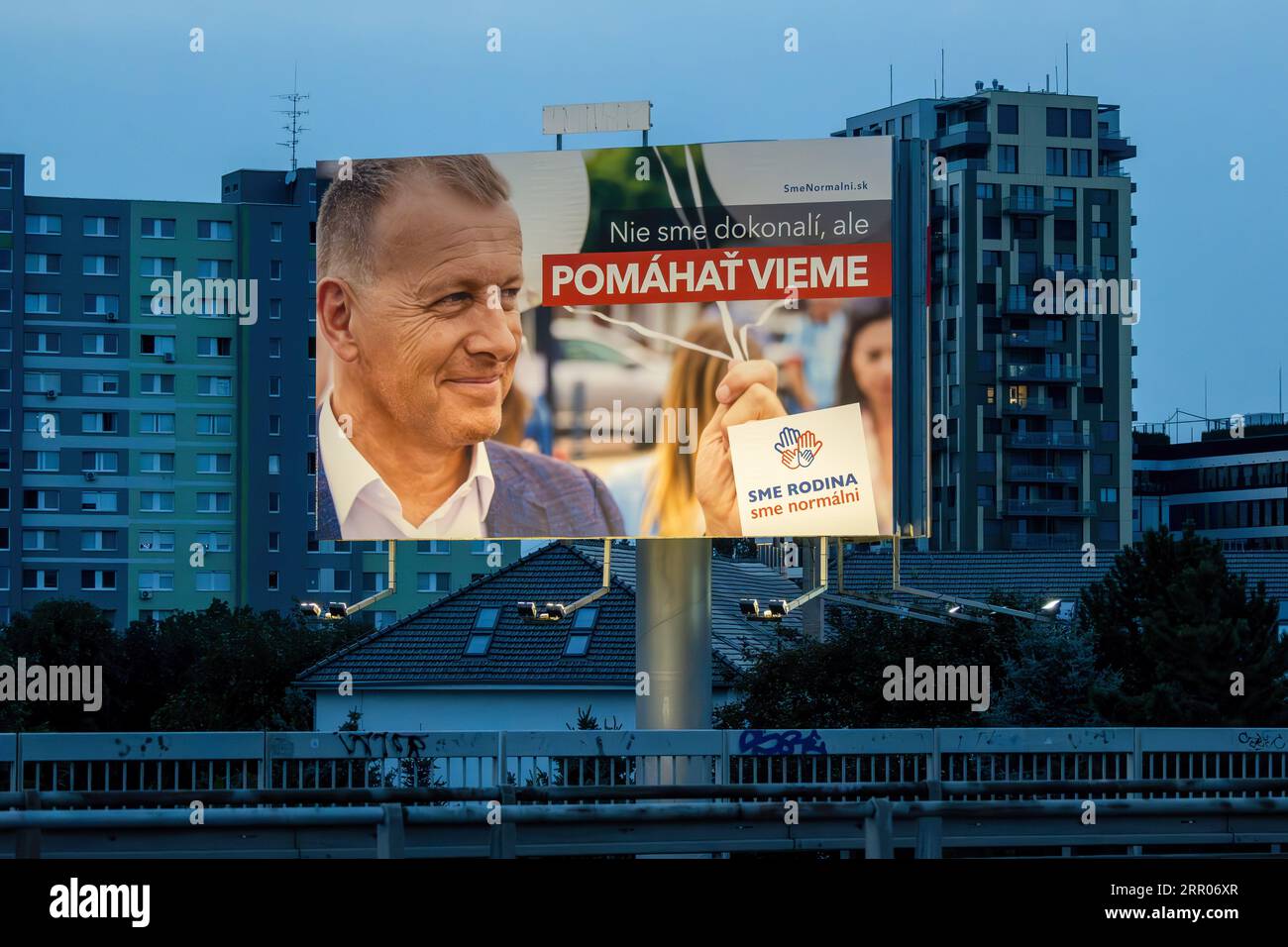 Bratislava, Slovakia. 26th Aug, 2023. The election billboard for the ...