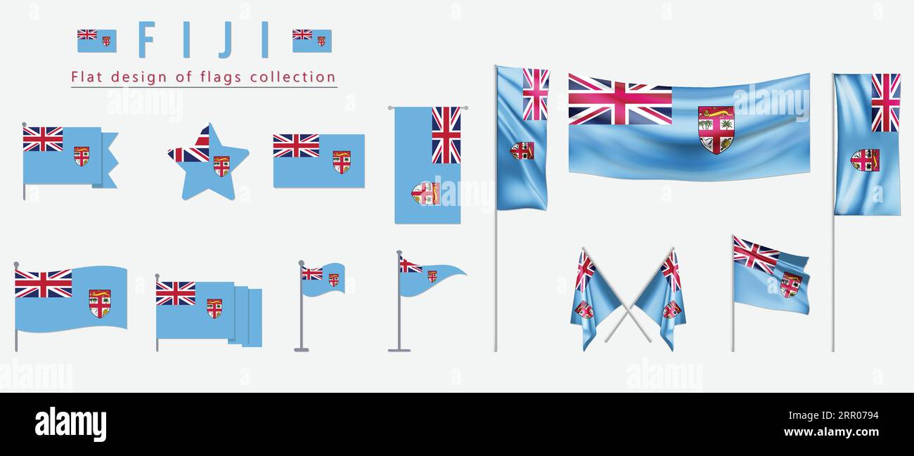 Fiji flag waving vector Stock Vector Images - Alamy