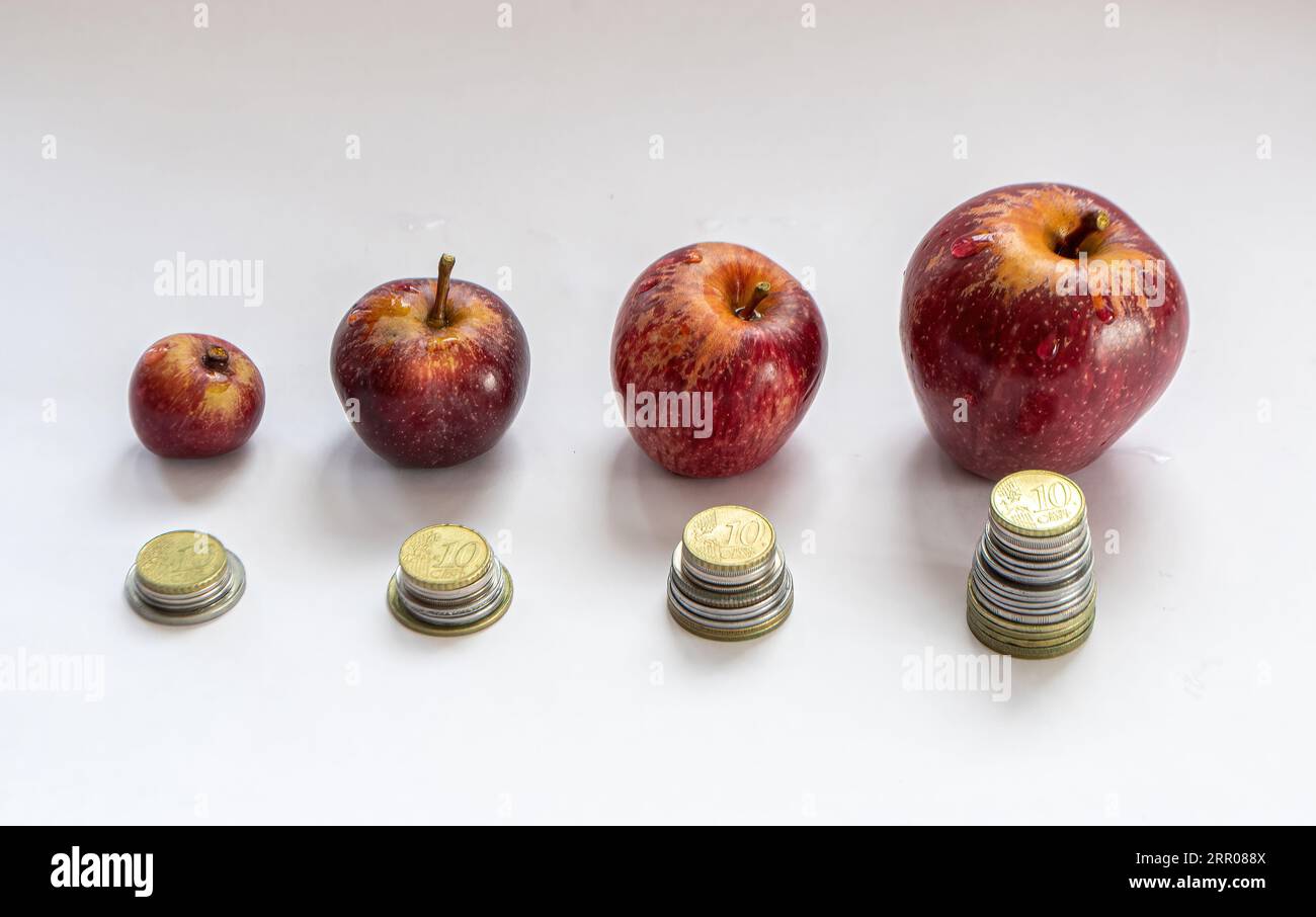 Fruit and coins hi-res stock photography and images - Alamy