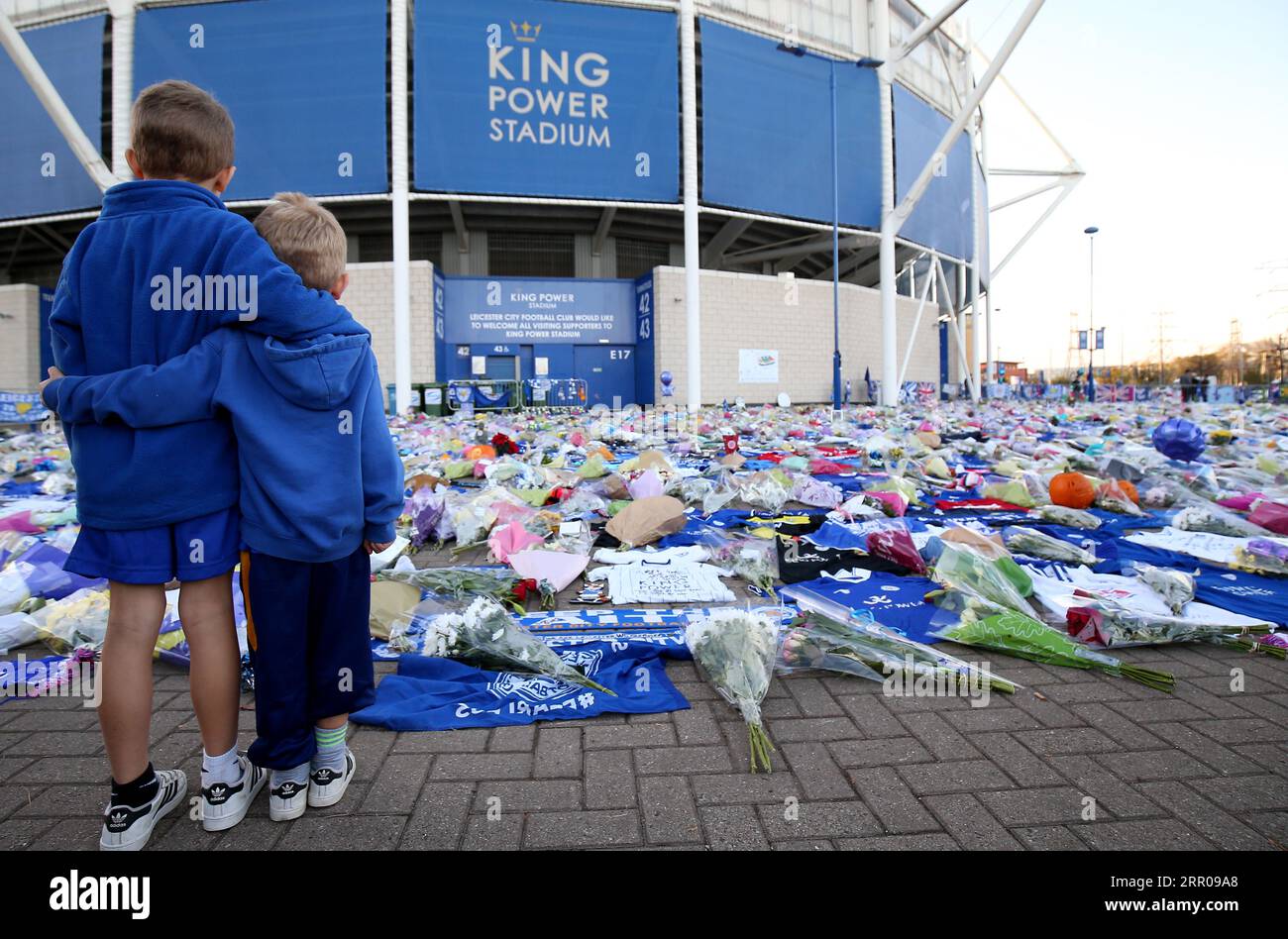 File photo dated 02/11/2018 of young fans paying their respects at ...