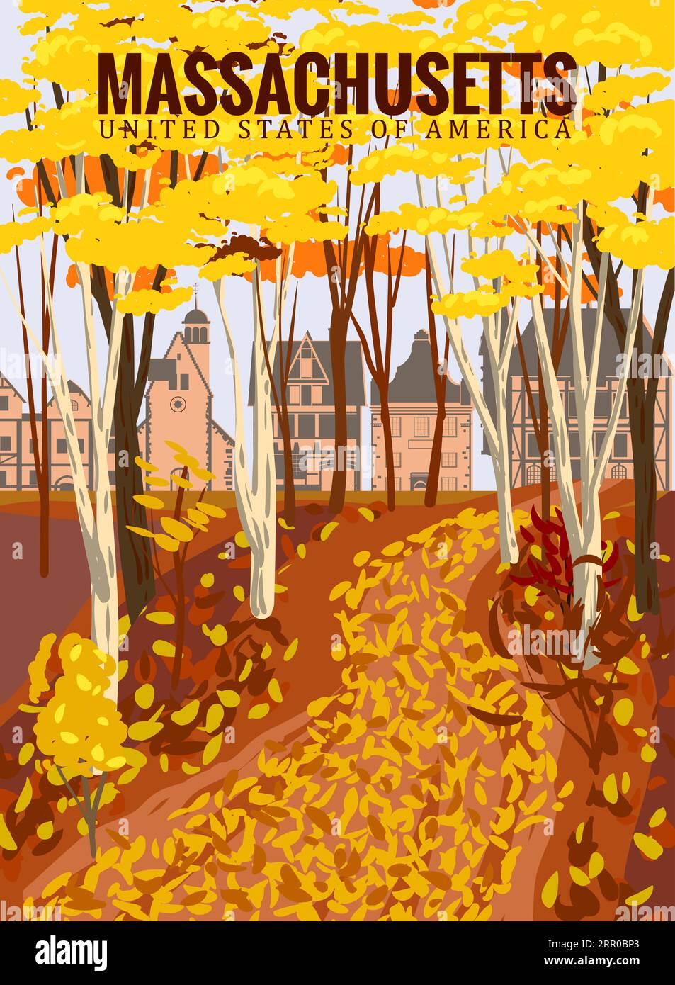 Rural massachusetts town Stock Vector Images - Alamy