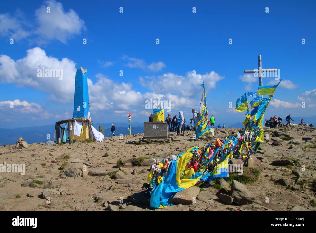 The picture was taken in the Carpathian Mountains. On the photo the top ...