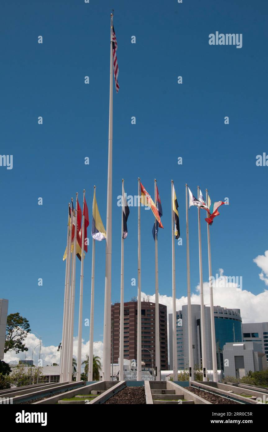 National monument at Labuang Square in Bandar Labuan, on Labuan Island ...