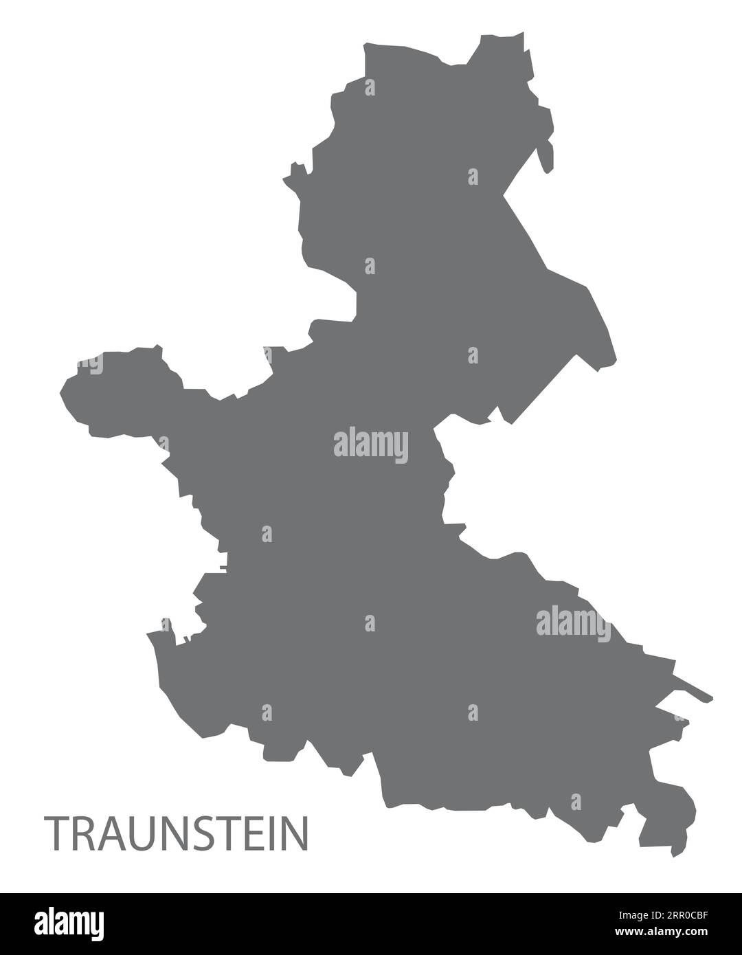 Traunstein German city map grey illustration silhouette shape Stock ...
