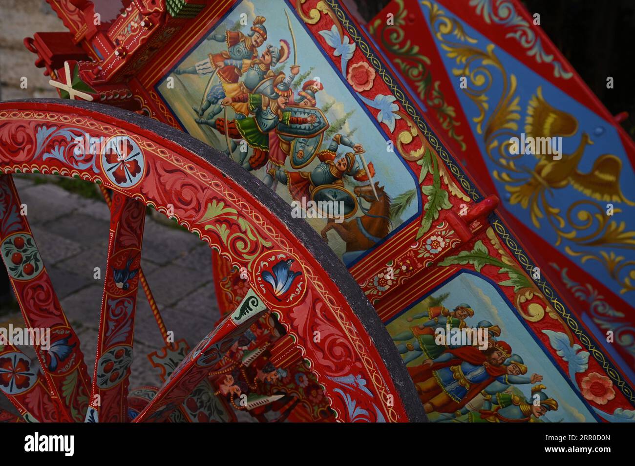 Vintage Carretto Siciliano a typical horse-drawn cart with hand painted ...