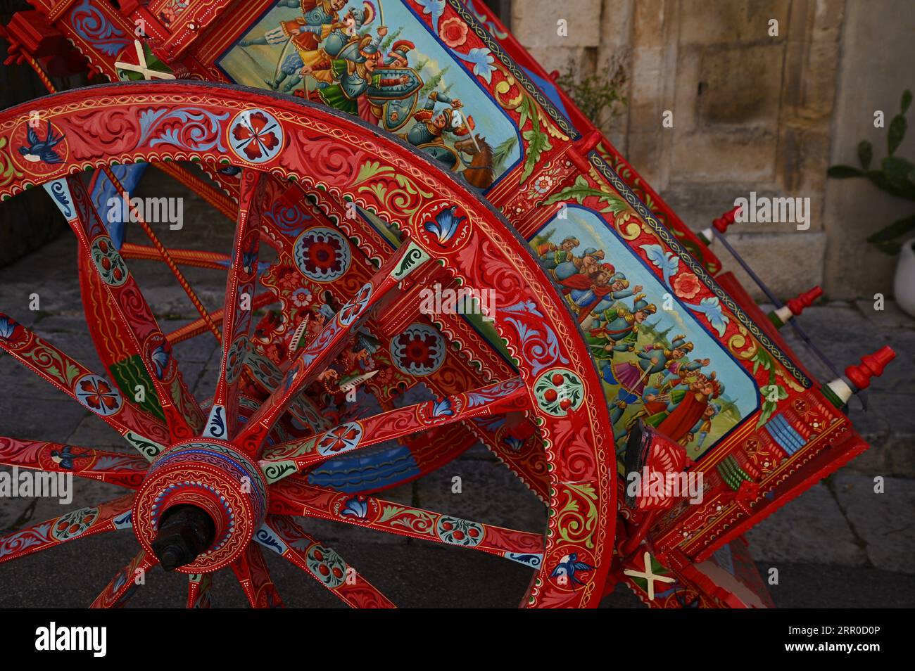 Vintage Carretto Siciliano a typical horse-drawn cart with hand painted ...