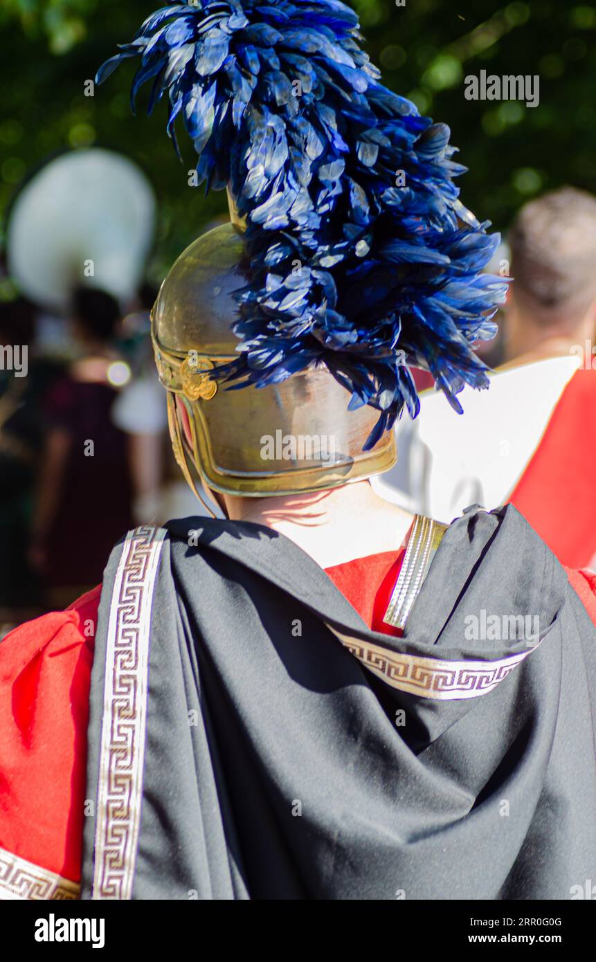 Back view of a centurion of the Roman legion Stock Photo - Alamy
