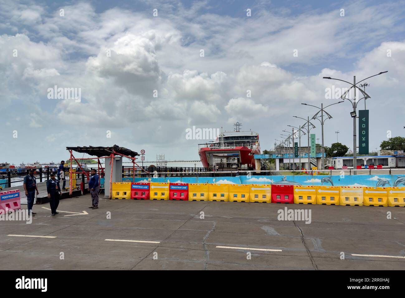 The Mumbai-Alibaug Ro-Ro car ferry docked at Bhaucha Dhakka wharf along ...