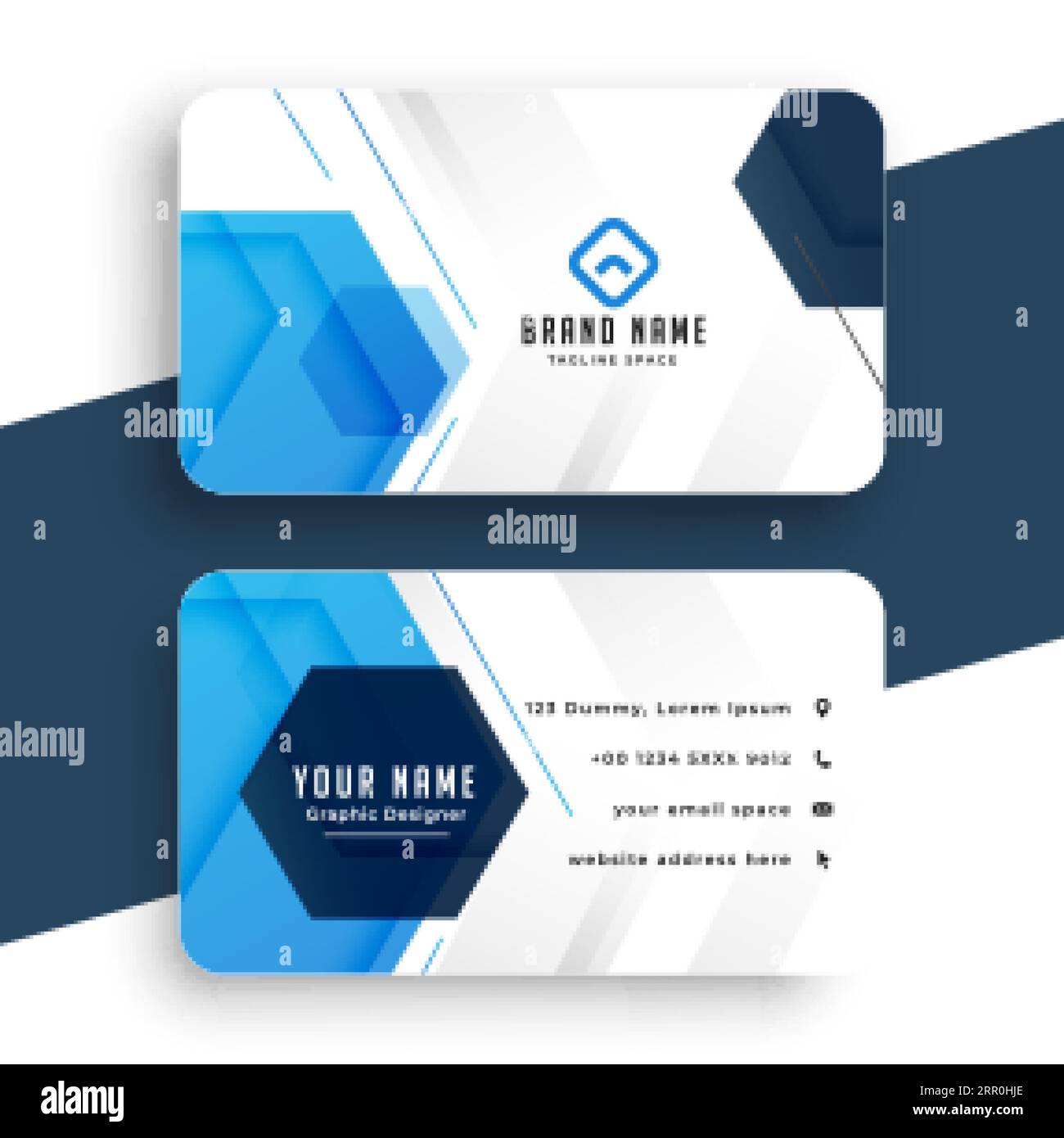 Corporate Blue Business Card Stock Vector Image & Art - Alamy
