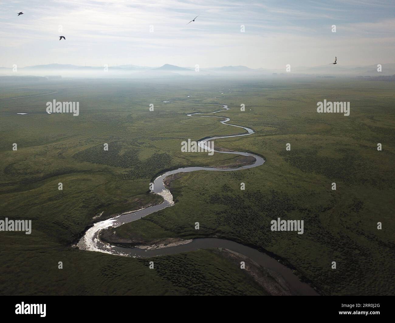200816 -- FENGNING, Aug. 16, 2020 -- Aerial photo taken on Aug. 16 ...