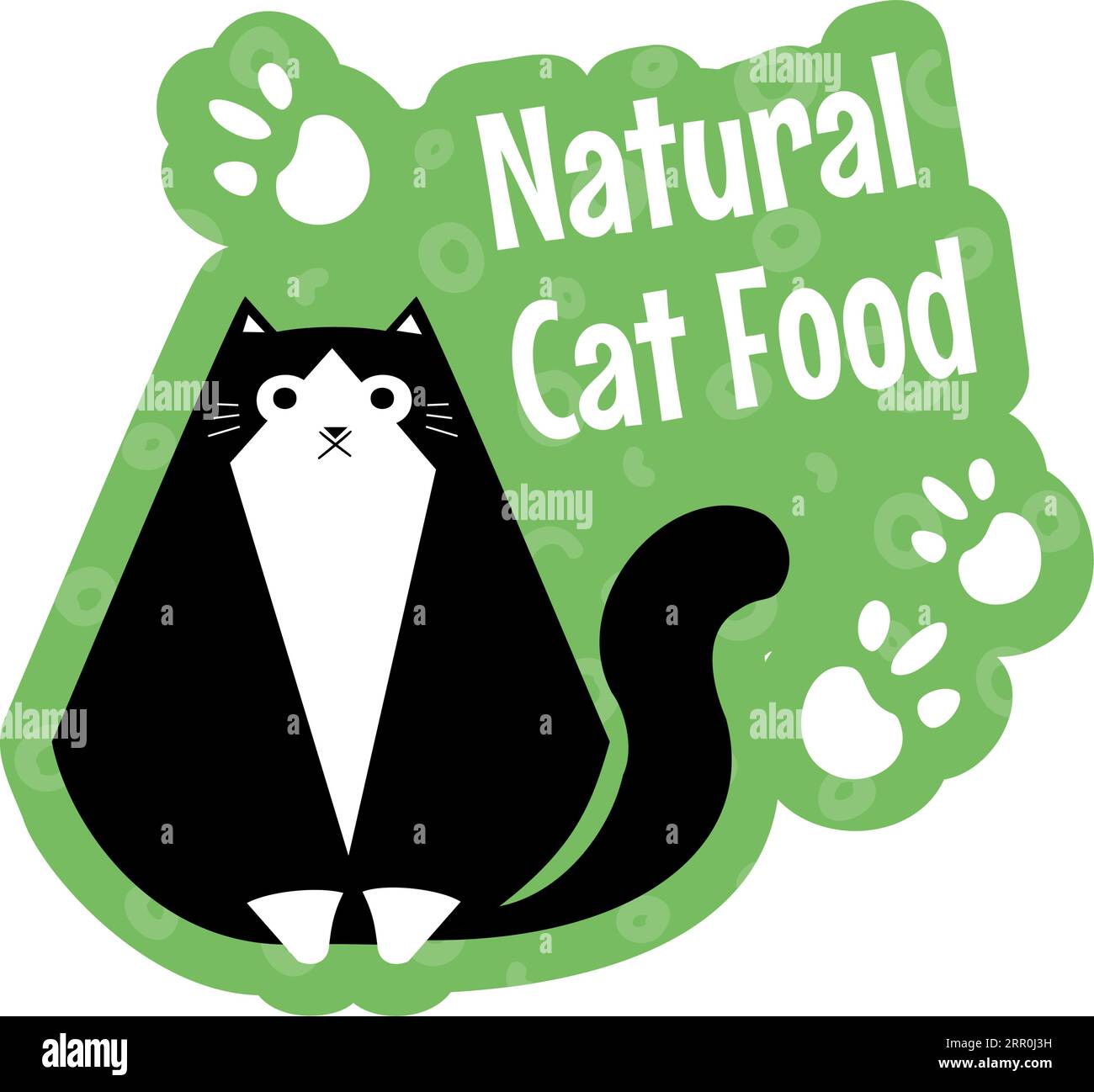 Natural cat food, label or emblem for package Stock Vector Image & Art ...