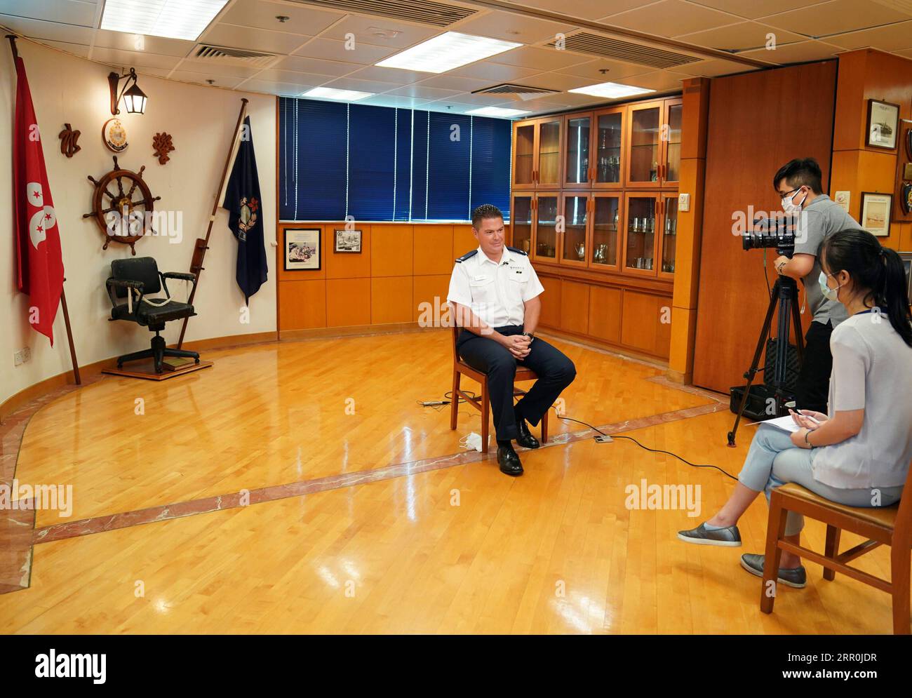 200817 -- HONG KONG, Aug. 17, 2020 -- Police officer Timothy Worrall L ...