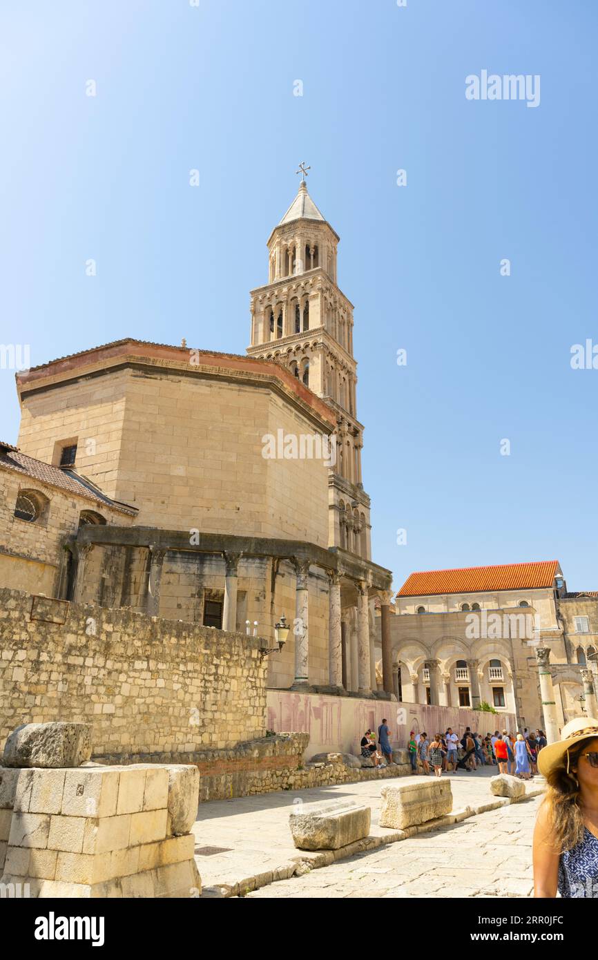 Croatia Split city port old town 7th century oldest Catholic Cathedral ...