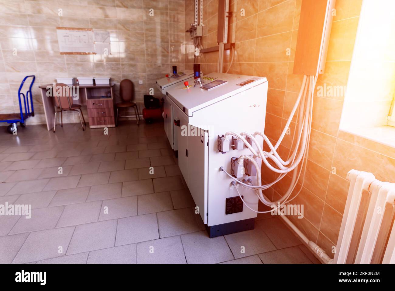 Boiler station, boiler room. Engine room, technical equipment Stock ...