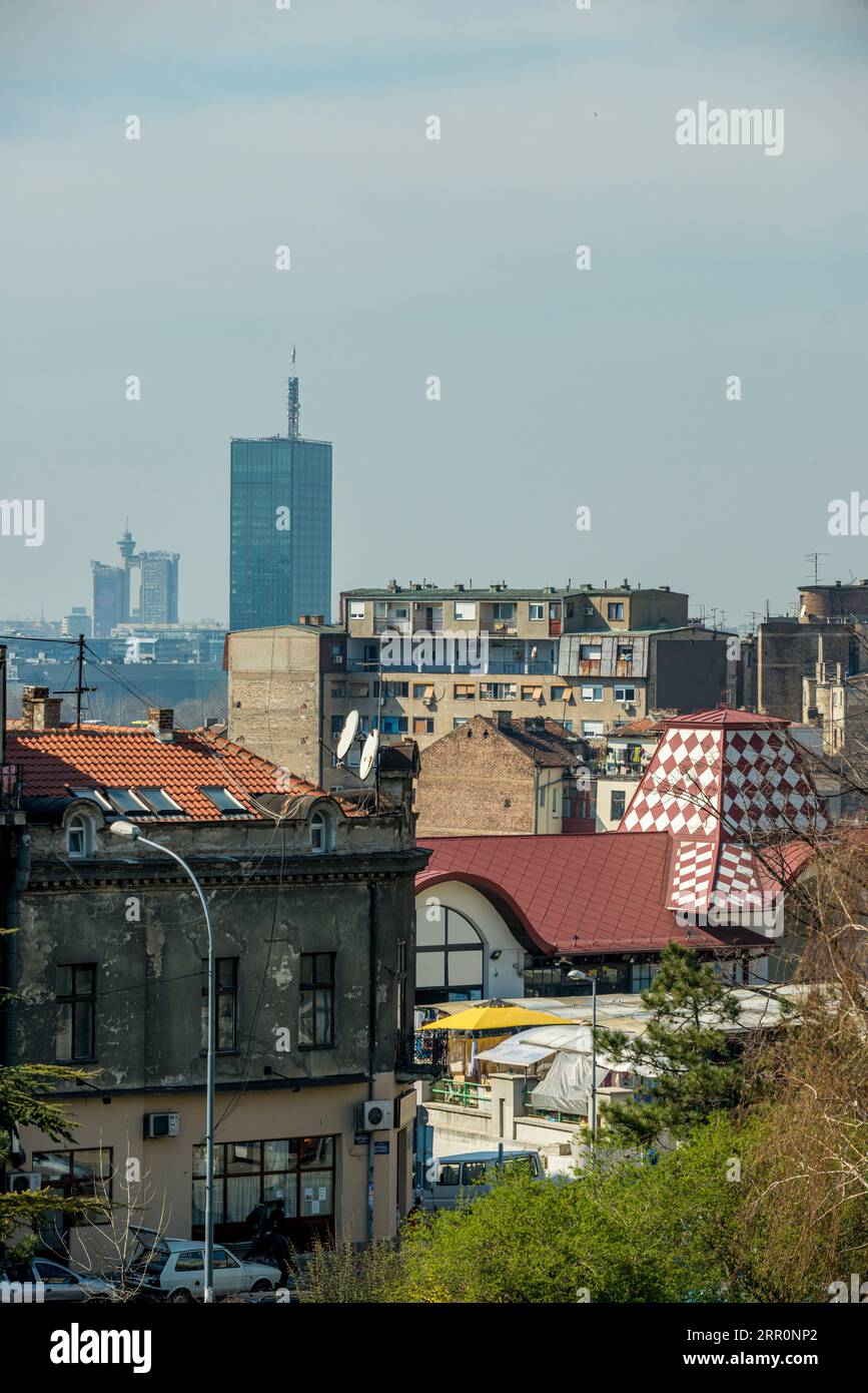 Image of the roofs of the buildings in the center of Belgrade Stock ...
