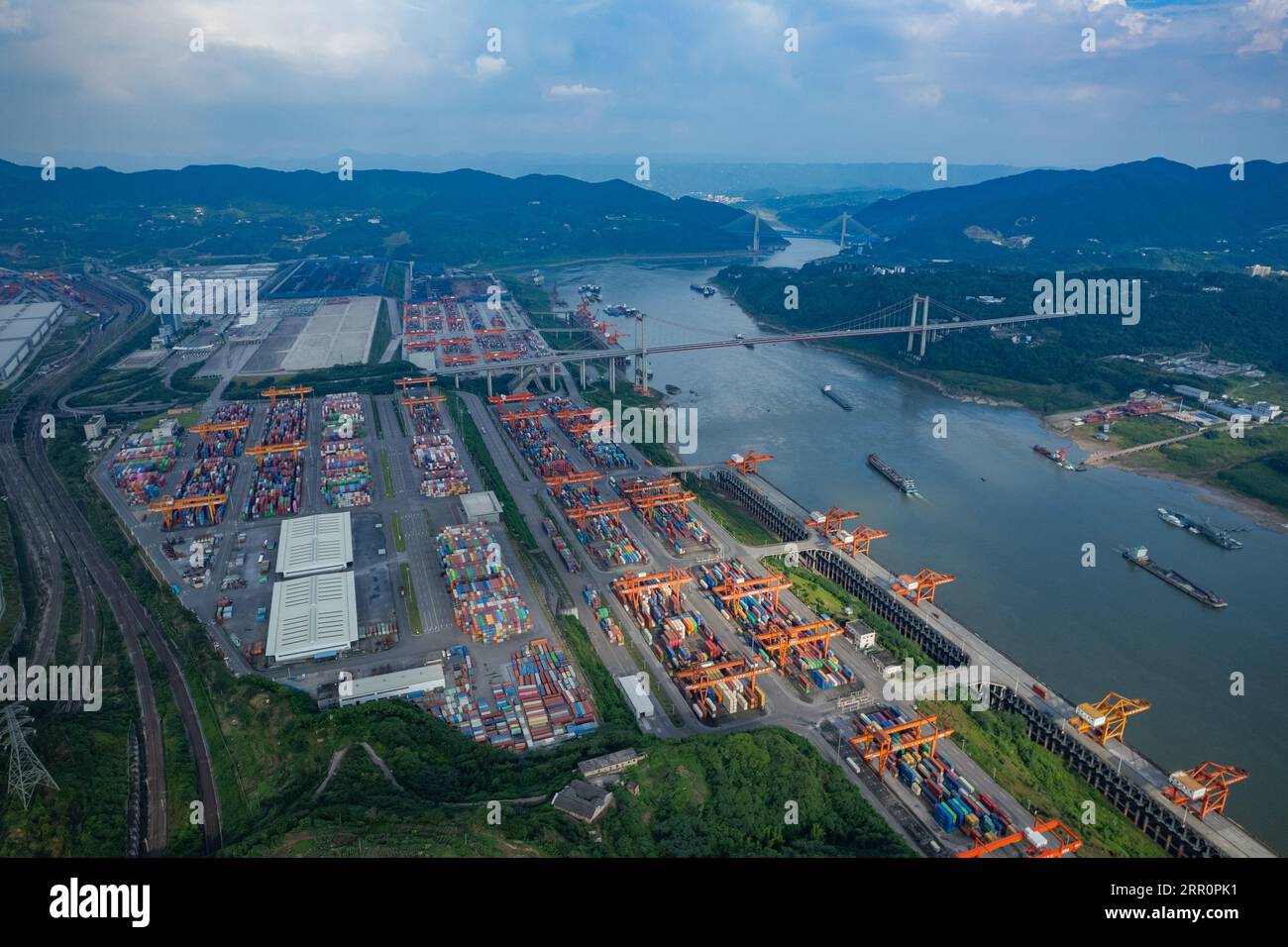 CHONGQING, CHINA - JUNE 23, 2023 - (FILE) Photo taken on June 23, 2023 shows the container ...