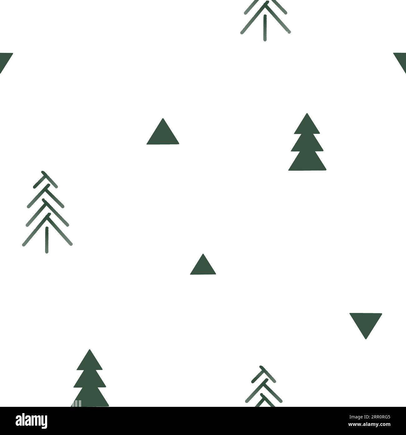 Seamless minimal pattern with Christmas tree. Endless background in ...