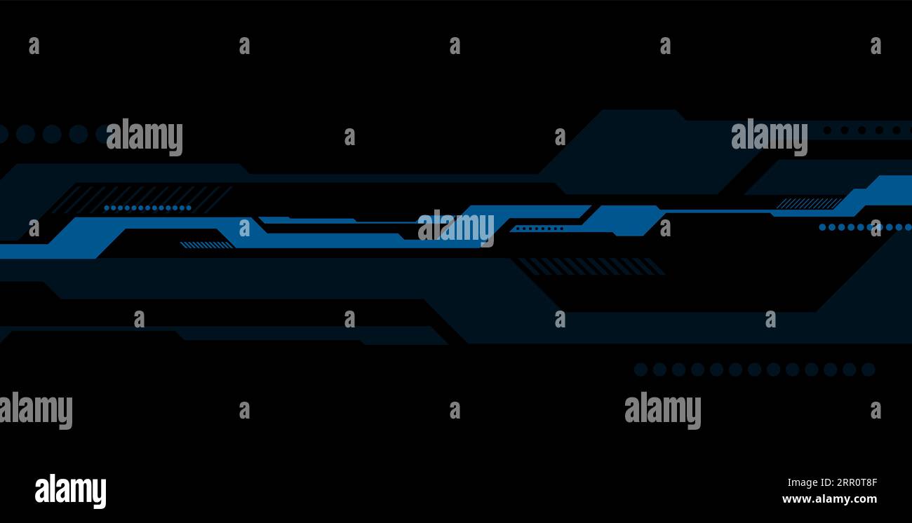 Blue and black abstract technology futuristic background. Vector design ...