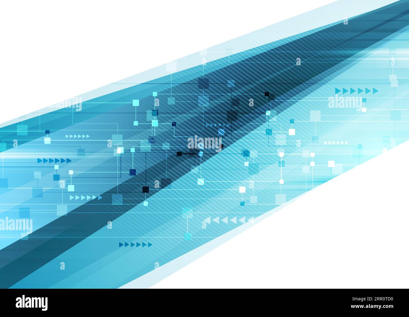 Blue abstract technology futuristic background with circuit board lines ...