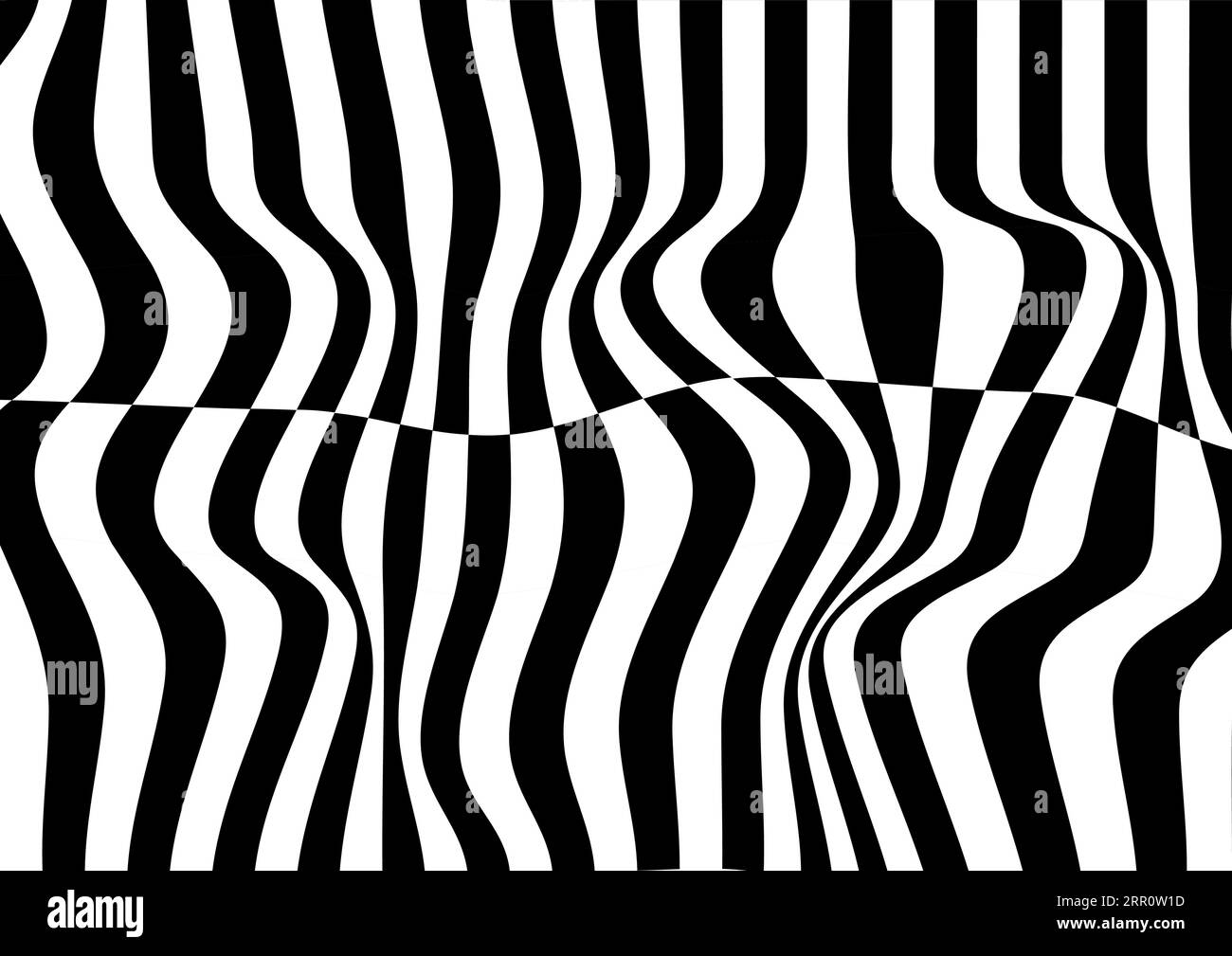 Black and white refracted waves abstract background. Vector retro design Stock Vector Image ...