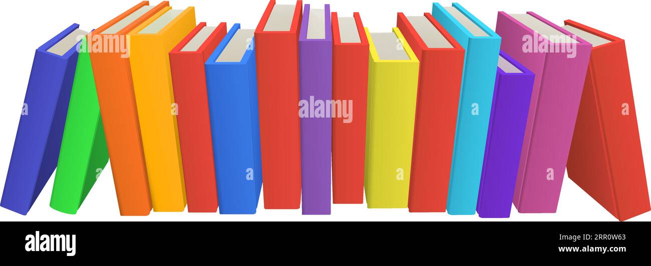 Row of Books Illustration Stock Vector Image & Art - Alamy