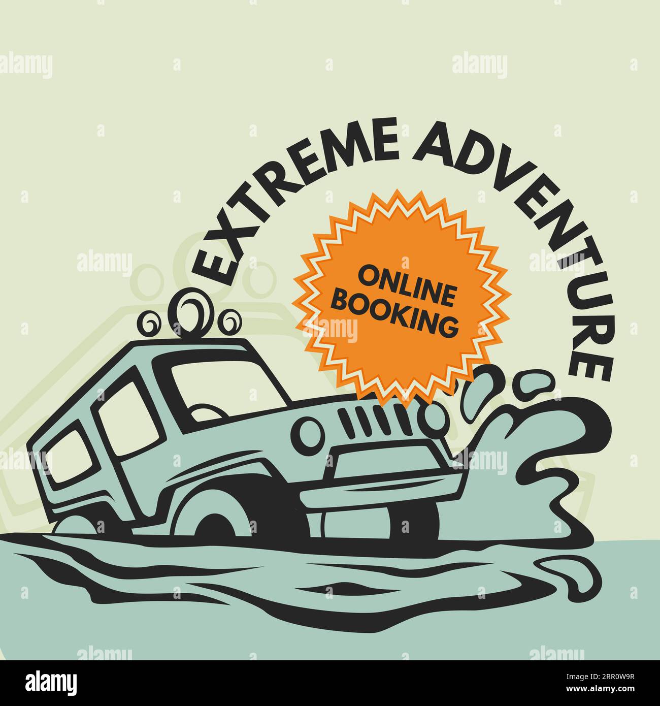 Extreme adventure, online booking promotion banner Stock Vector Image ...