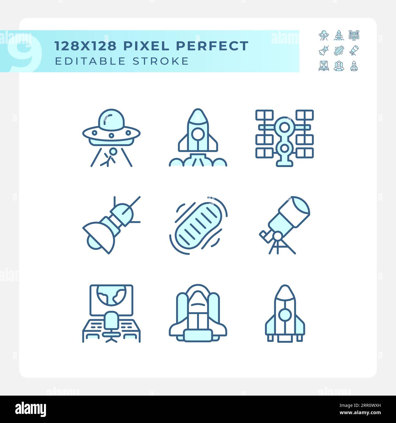 Science fiction pixel perfect light blue icons Stock Vector Image & Art ... Science fiction pixel perfect light blue icons Stock Vector Image & Art ...