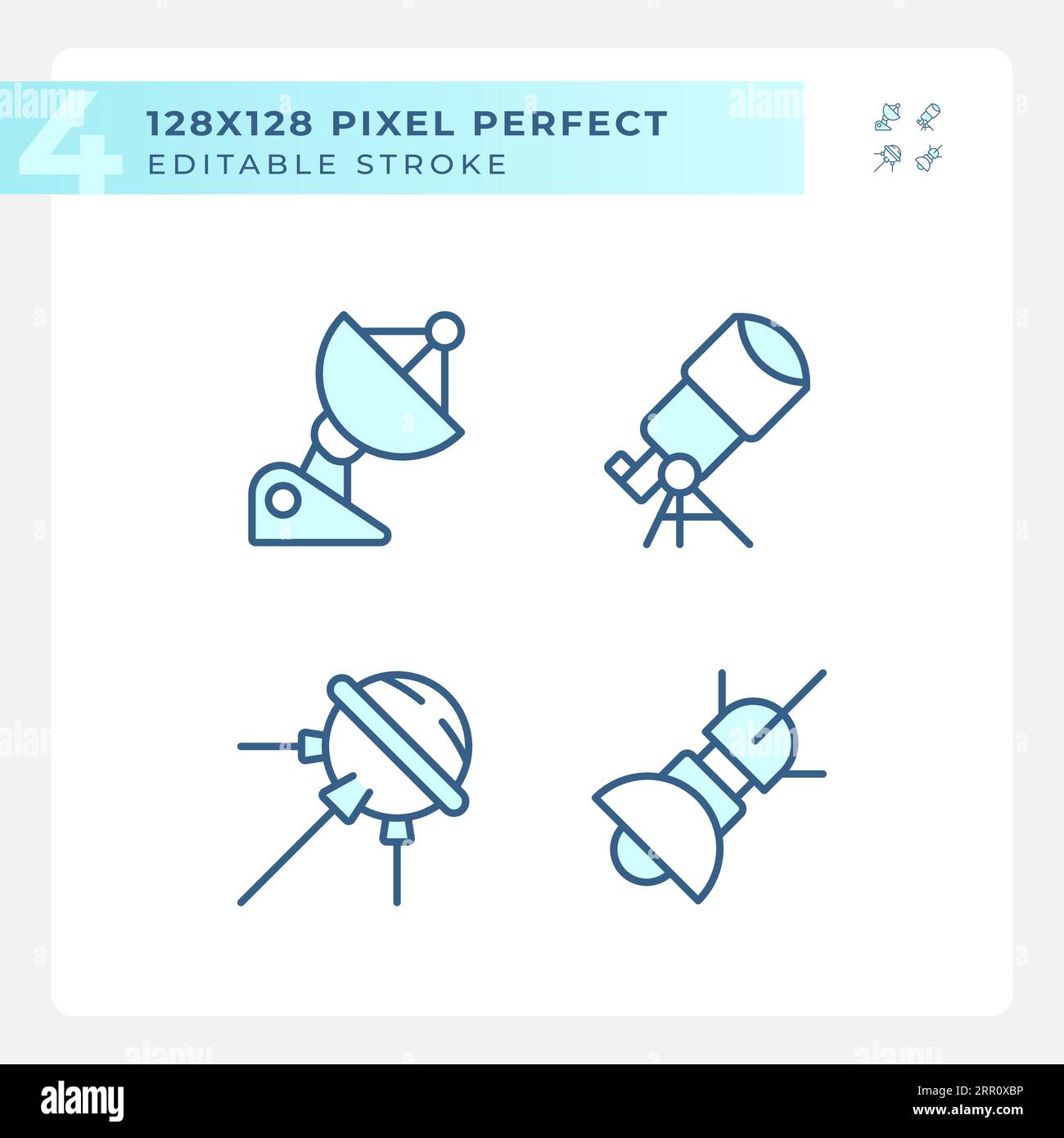 Space technology pixel perfect light blue icons Stock Vector Image ... Space technology pixel perfect light blue icons Stock Vector Image ...