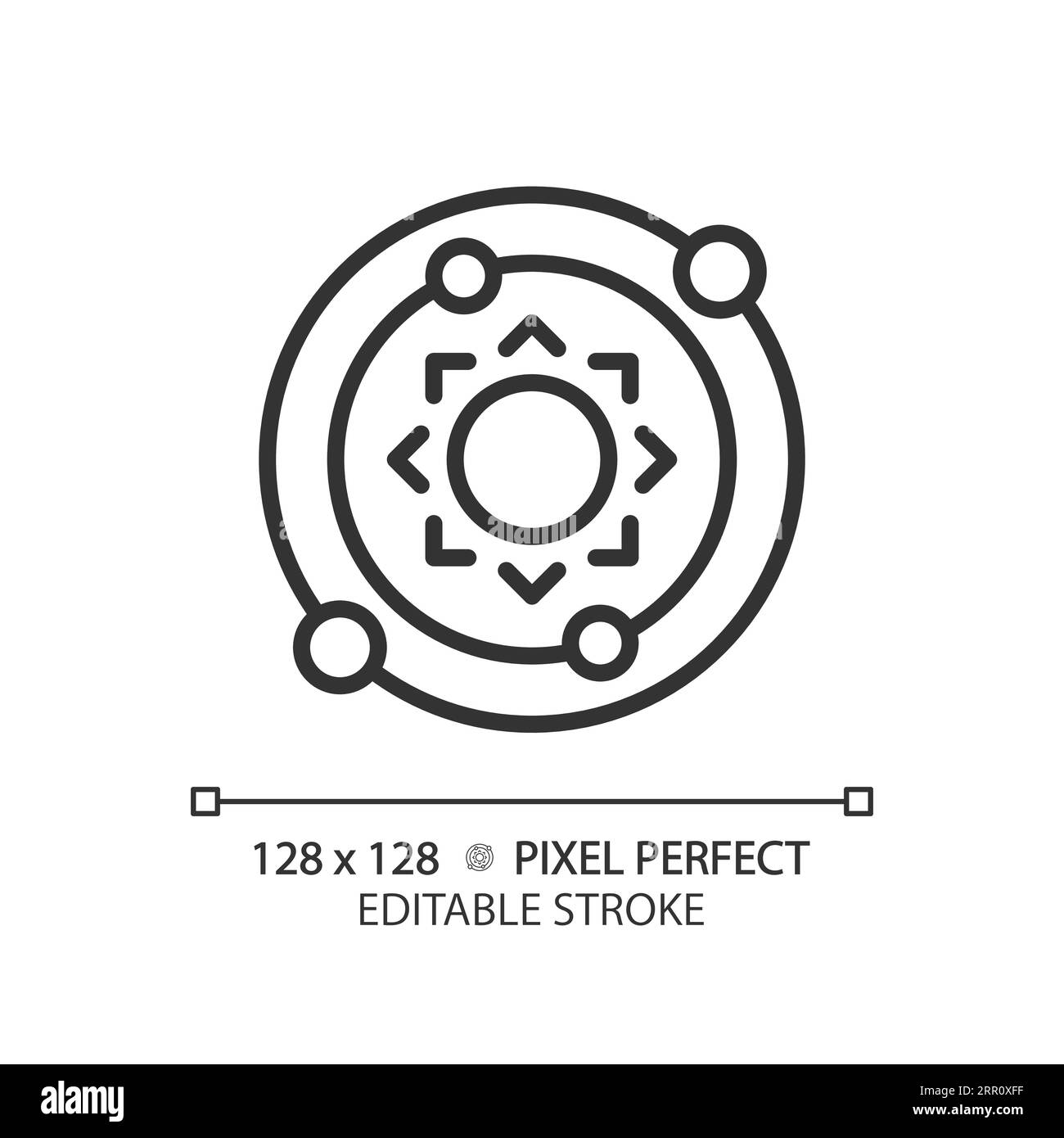 Solar system pixel perfect linear icon Stock Vector Image & Art - Alamy