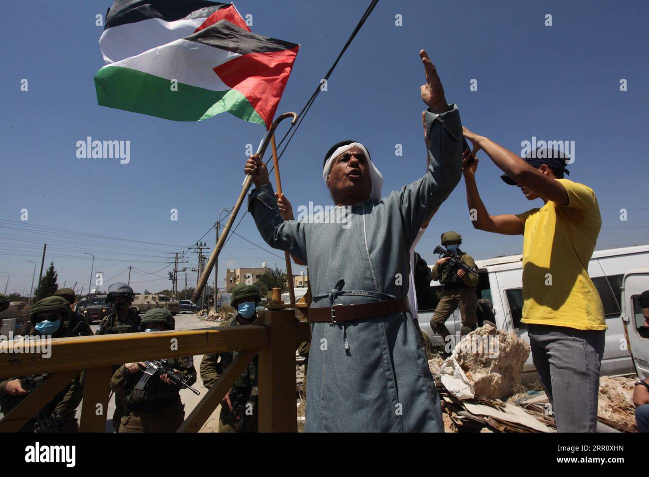 Mideast salfit clash hi-res stock photography and images - Alamy