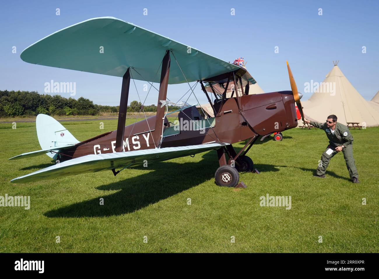 A World War II vintage Tiger Moth at Eshott Airfield where Tiger ...