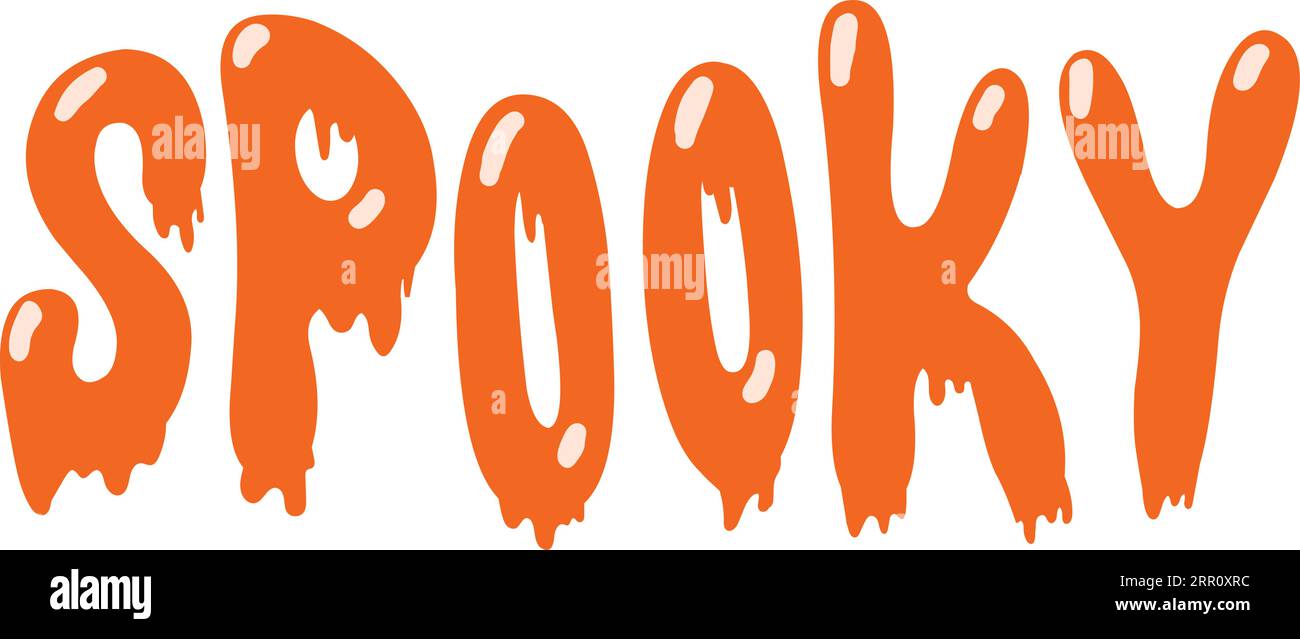 Orange spooky lettering for Halloween Stock Vector Image & Art - Alamy