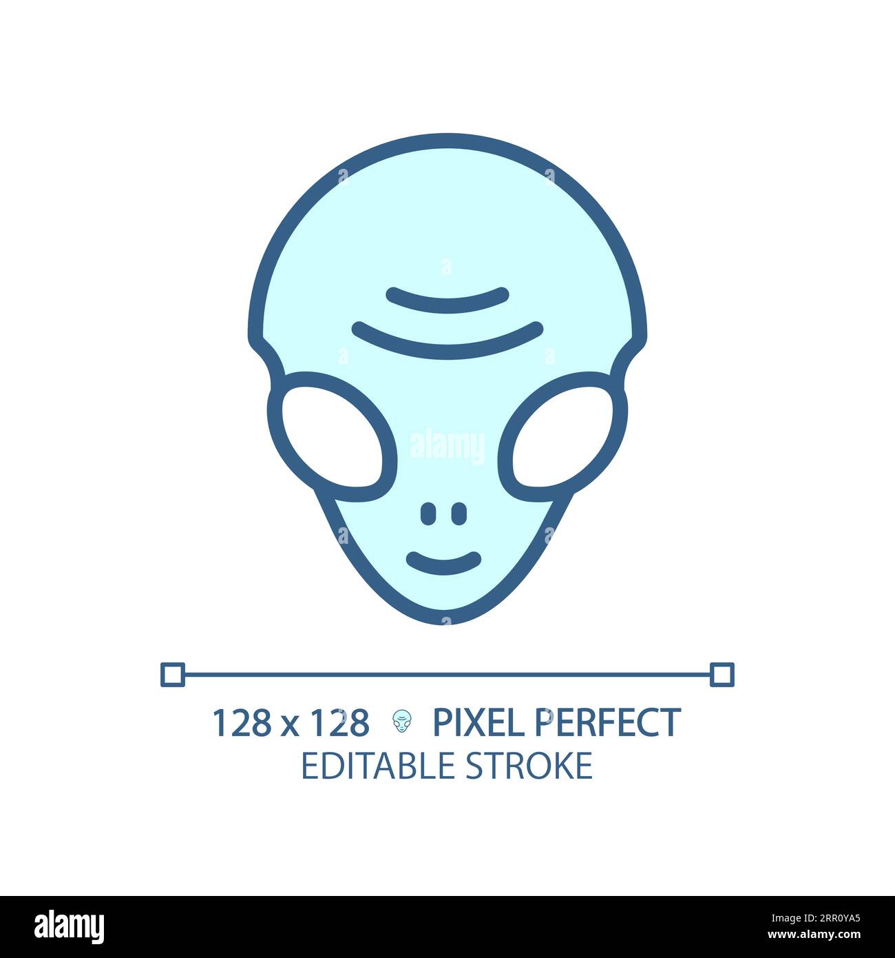 Alien ufo face outline Cut Out Stock Images & Pictures - Alamy