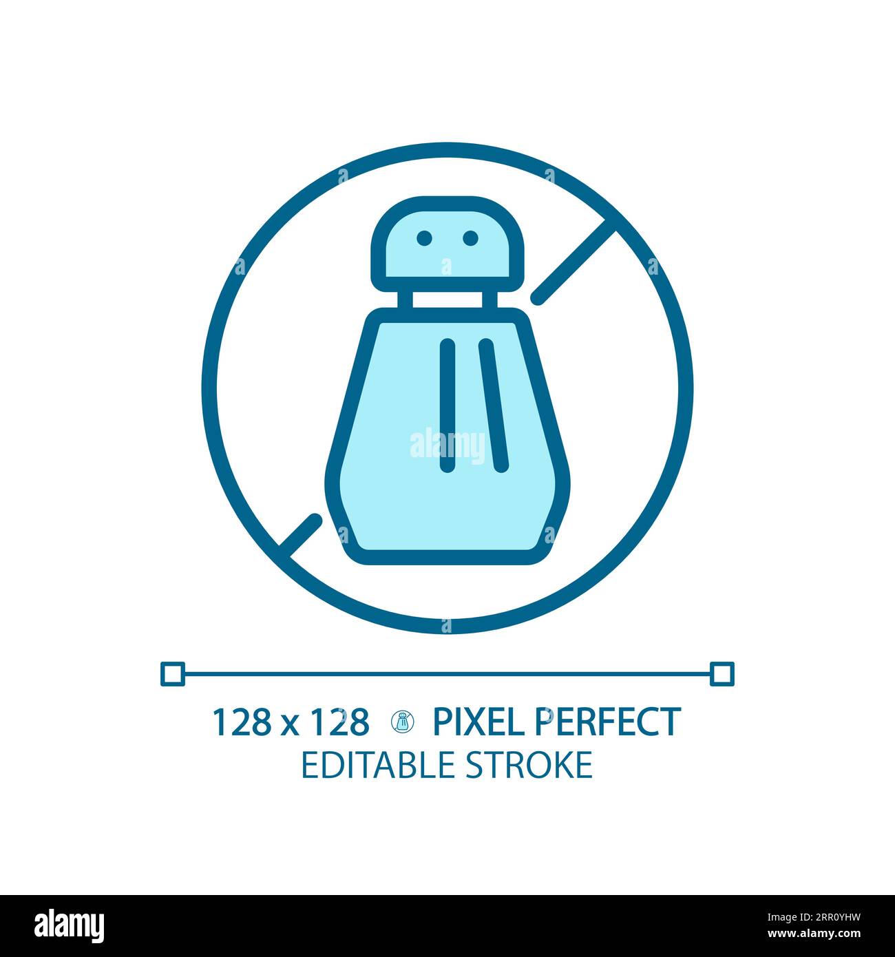 2D customizable thin linear blue no pesticides icon Stock Vector Image & Art - Alamy