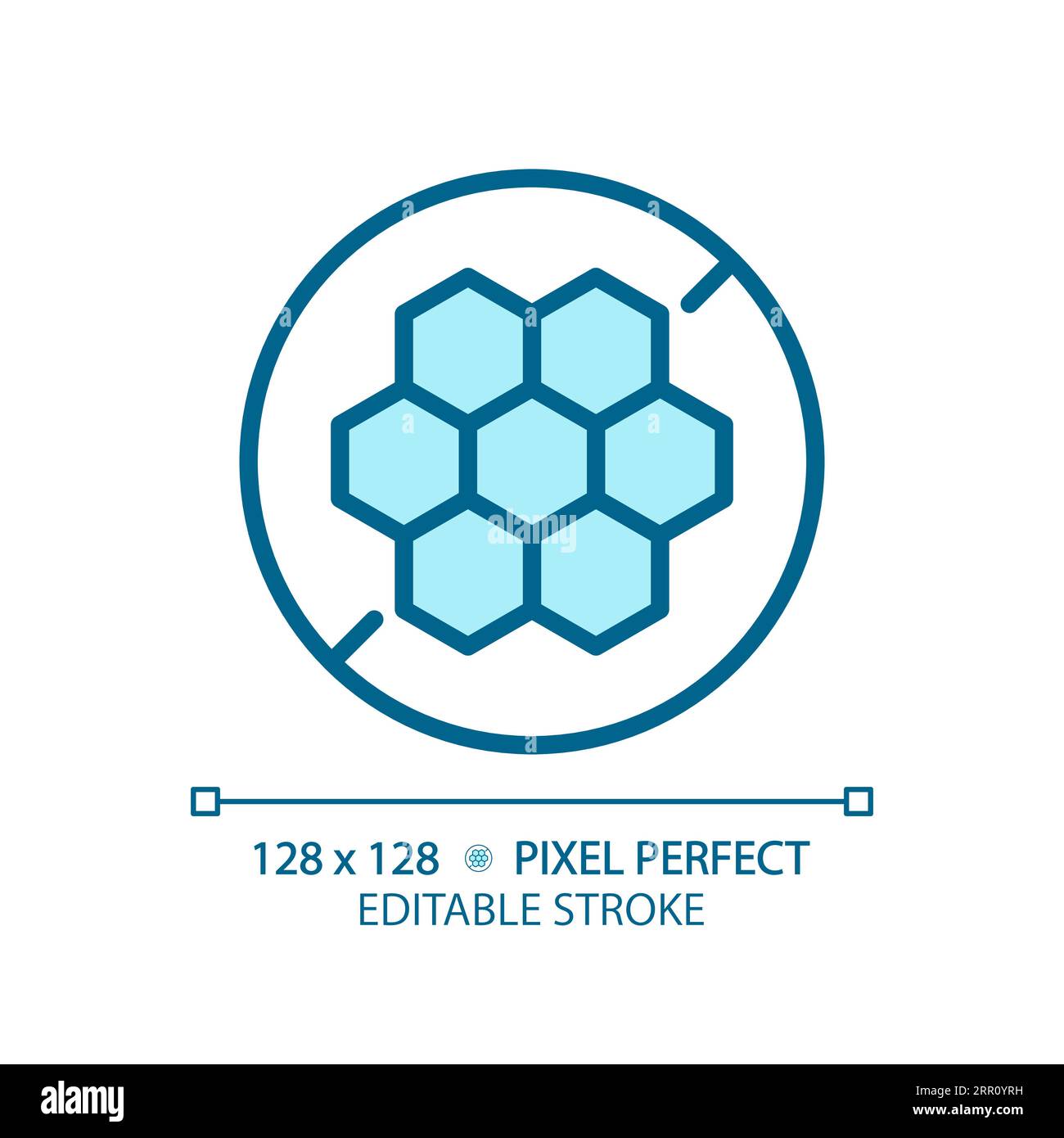 2D customizable thin linear blue honeycomb icon Stock Vector Image & Art - Alamy