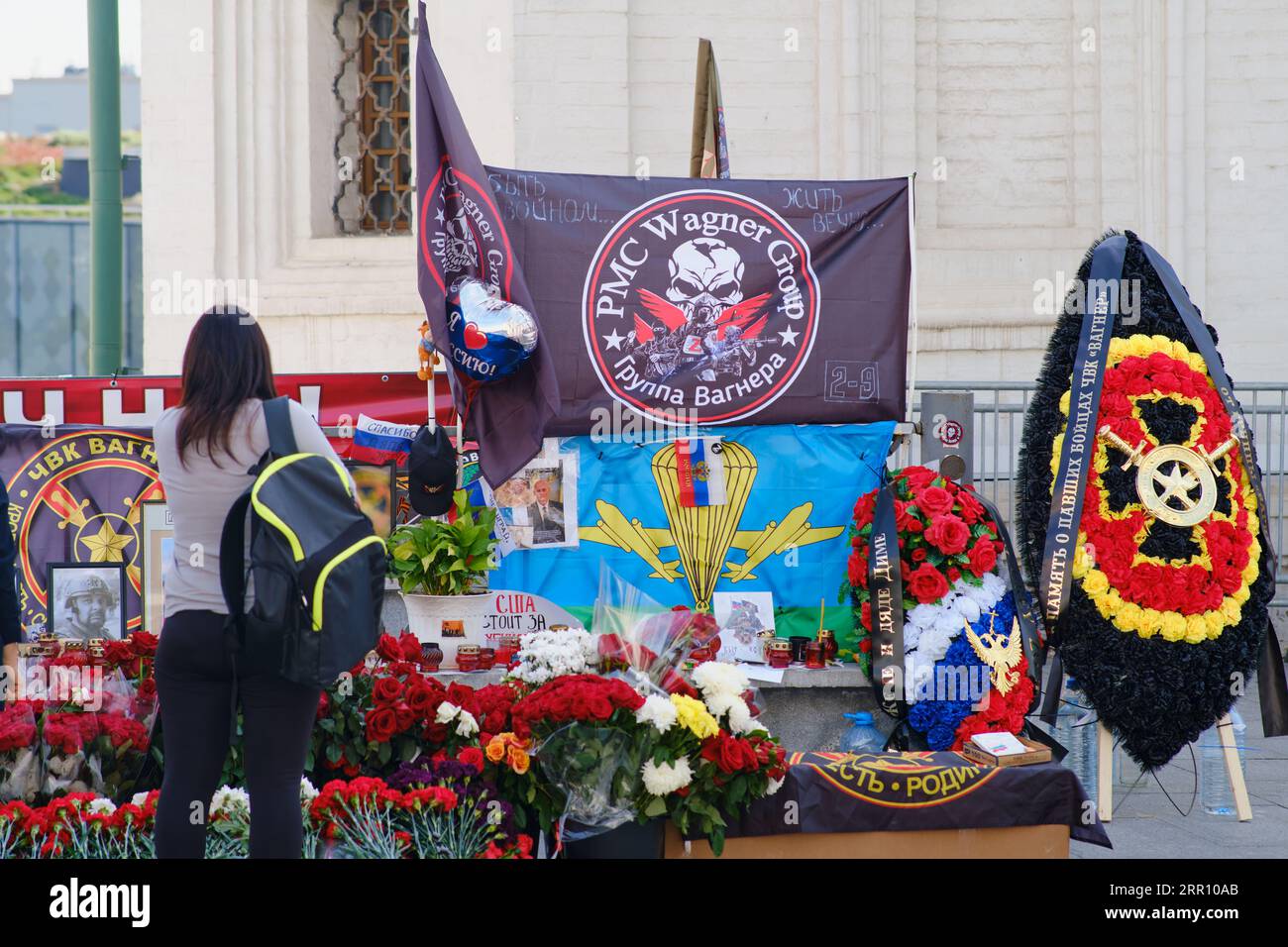 Spontaneous national memorial for the fallen soldiers of the Wagner ...