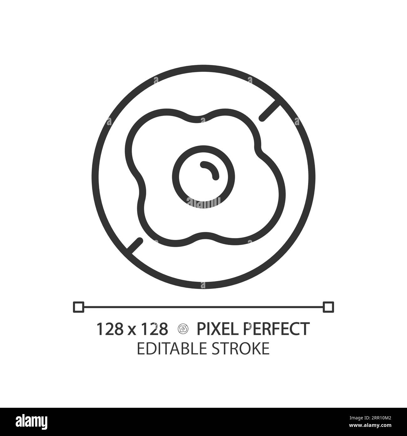 2D customizable thin linear black egg free icon Stock Vector Image ...