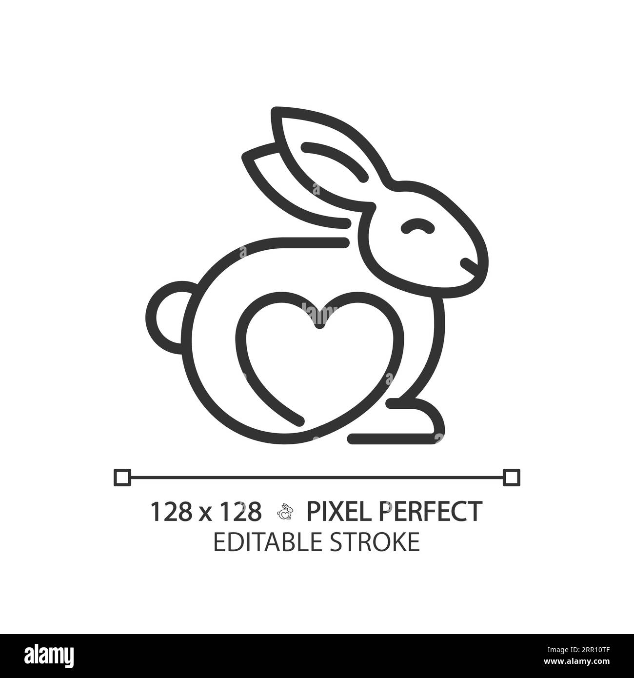 2D customizable thin linear black cruelty free icon Stock Vector Image ...